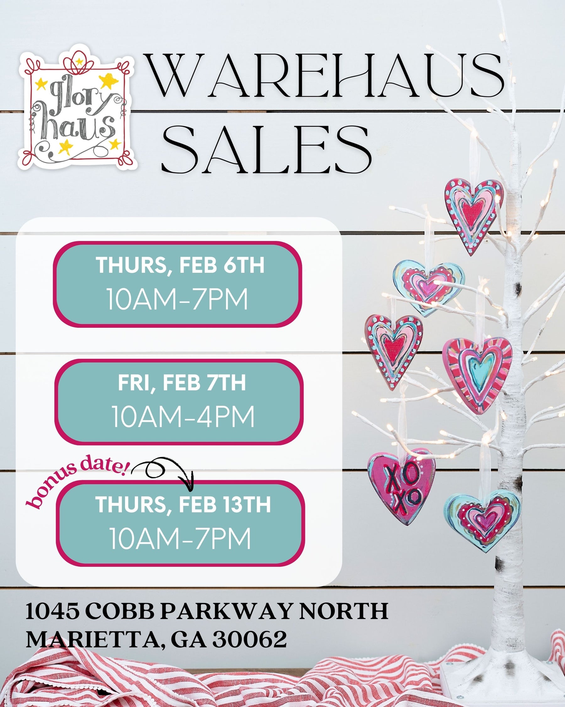 Warehaus Sale Information – GLORY HAUS