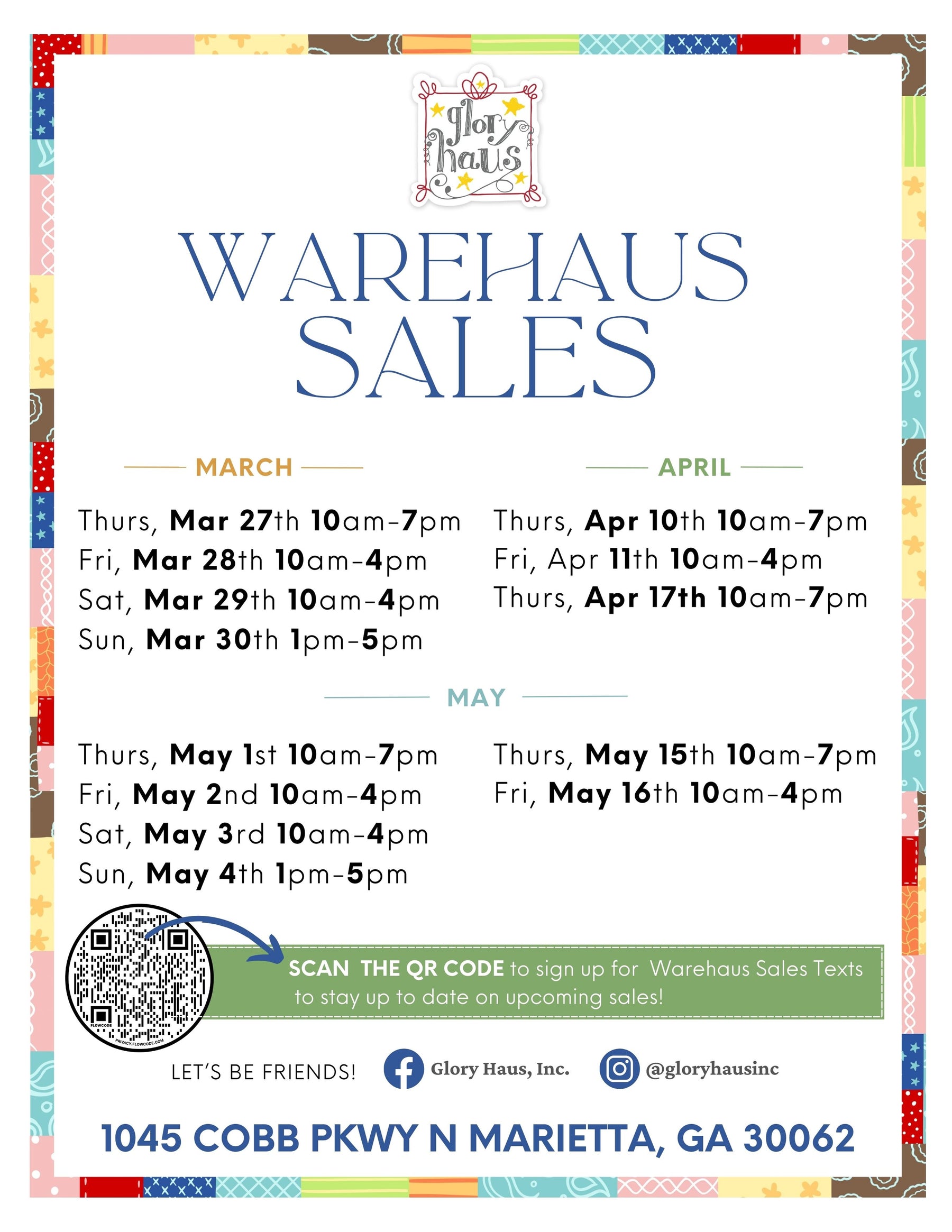 Warehaus Sale Information – GLORY HAUS