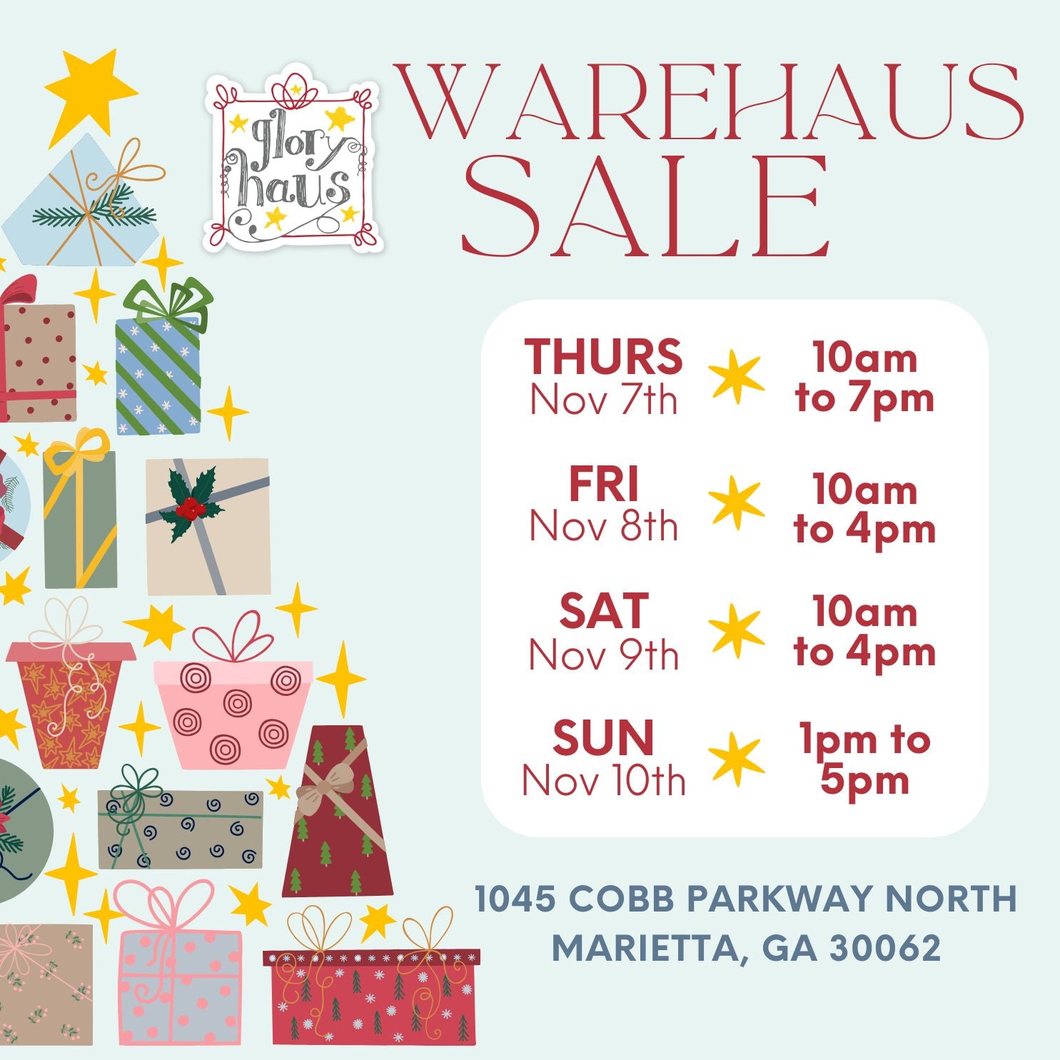 Warehaus Sale Information – GLORY HAUS