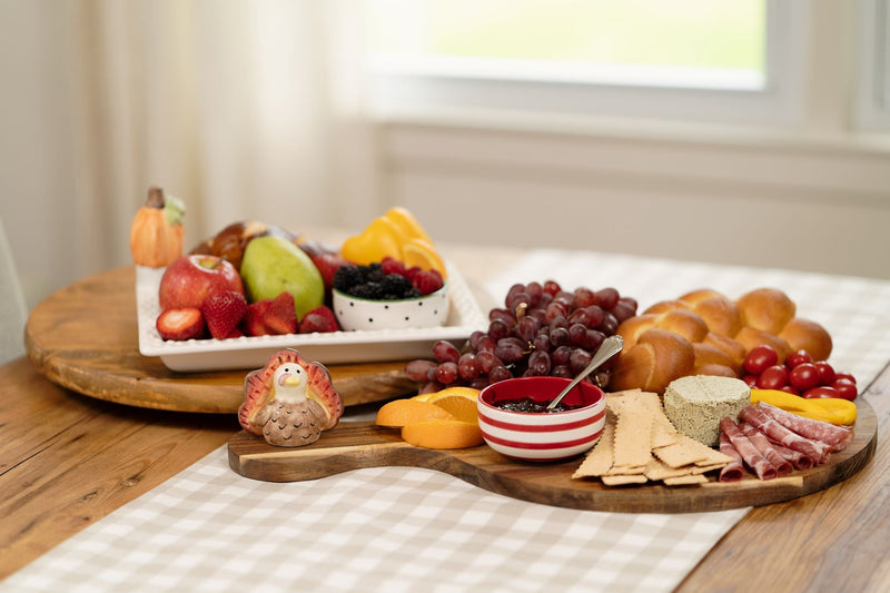 Serve Apps in Style On A Round Charcuterie Board with Seasonal Decor ...